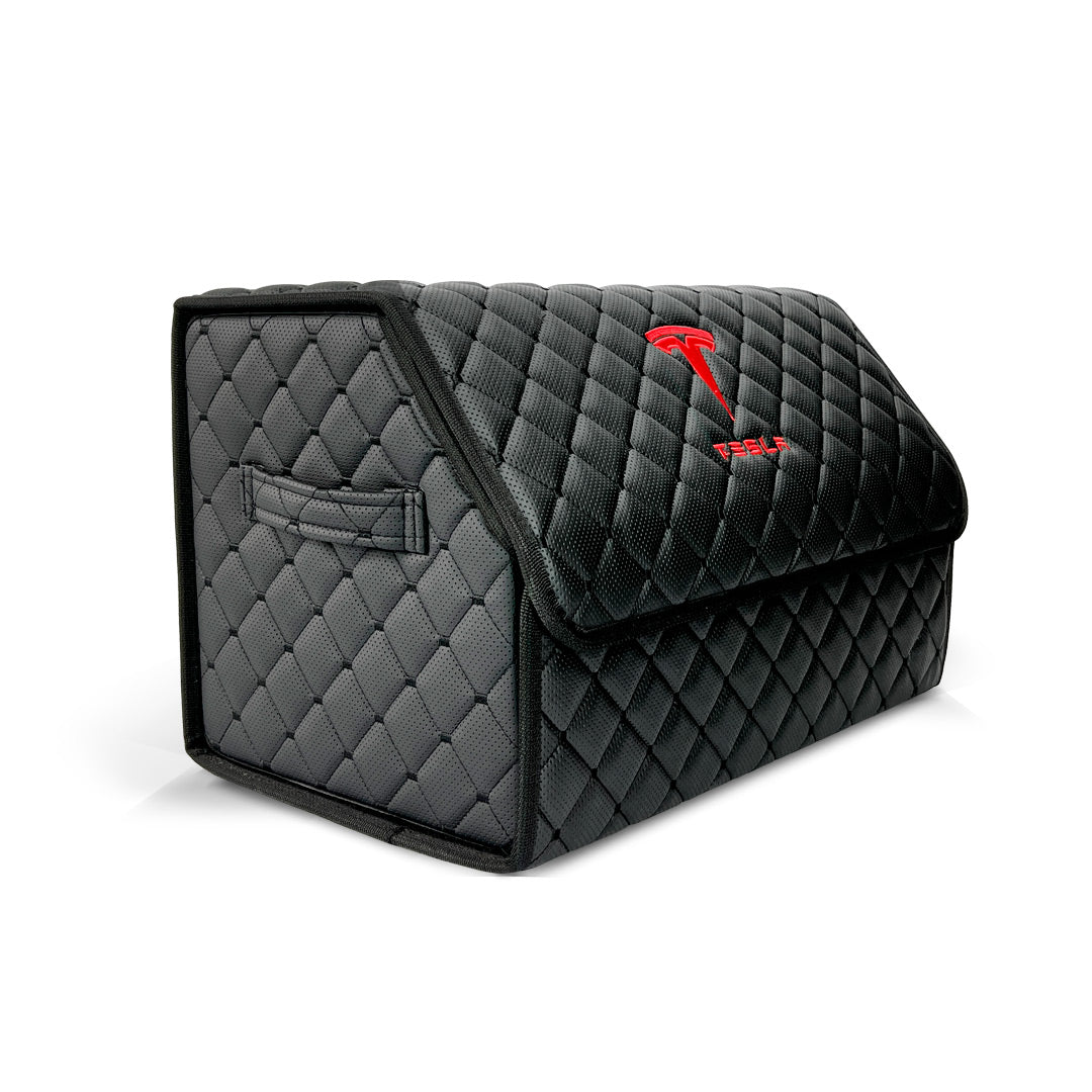 Car organizer with logo Tesla | CarBags – cars-bag.com